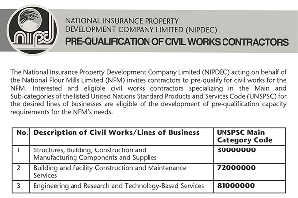 Public Tenders – NIPDEC