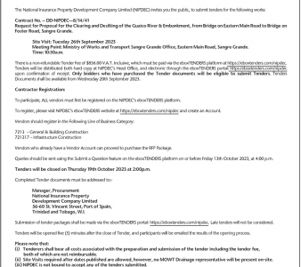Public Tender – NIPDEC